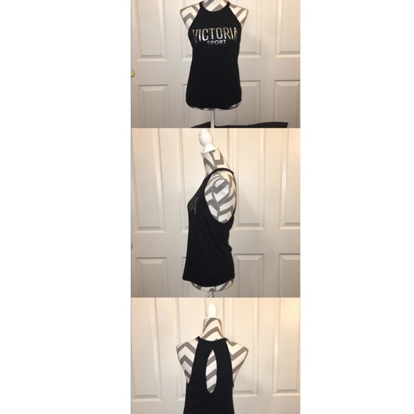 Victoria's Secret | Tops | Victorias Secret Sport Silver Logo Keyhole ...